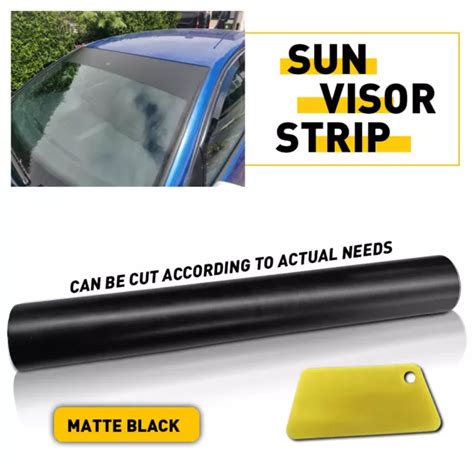 Car Sun Visor Strip Tint Film Front Windshield Uv Shade Banner Matte