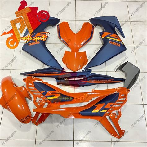 Ready Stock Yamaha Y16zr Y16 Cover Set Oren Matt Blue Dark Blue Orange
