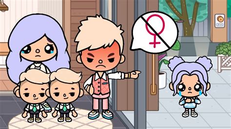 Triplets Separated In Divorce Toca Boca Story Toca Peddy Youtube
