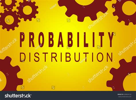Probability Distribution Sign Concept Illustration Red Stock