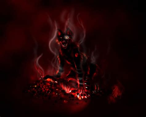 Hell Demon Wolf Wallpaper