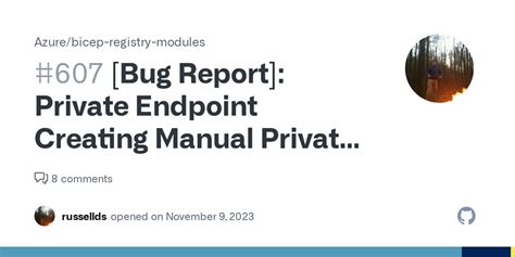 Bug Report Private Endpoint Creating Manual Private Link Service
