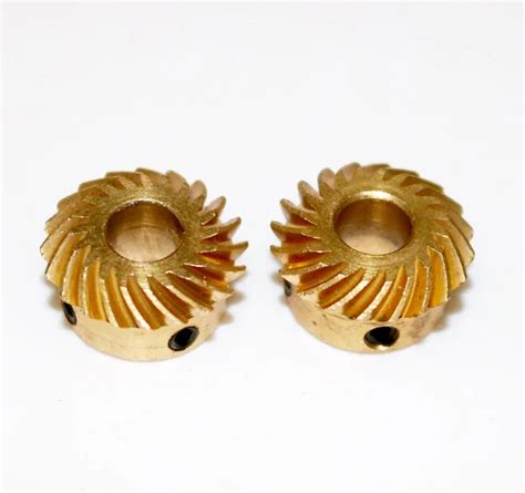 2 개 직경 169mm 구멍 6mm 08m 20t 구리 헬리컬 베벨 기어 Diy 변형 원격 제어 등반 자동차 모델