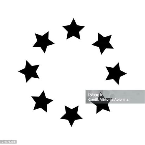 별이 원형으로 배열된 둥근 프레임 상품 성공 보상 또는 어워드 배너 템플릿 별이 빛나는 반지 상징 와 빈 공간 와 백색 배경 고립된 통하고 있는 벡터 그래픽 일러스트 레이