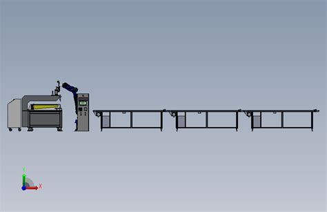 数控钣金点焊机与取料机械手组合 SOLIDWORKS 2020 模型图纸下载 懒石网