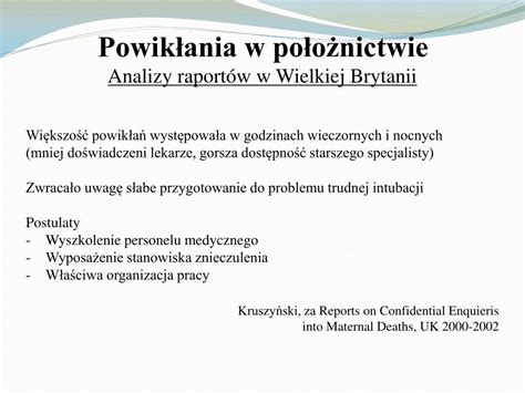 PPT Powikłania znieczulenia w położnictwie PowerPoint Presentation