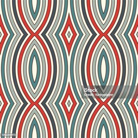 수직 브레이드 장식이 있는 매끄러운 패턴 복고풍 색상 스트라이프 표면 배경 대칭 기하학적 모티브 0명에 대한 스톡 벡터 아트 및 기타 이미지 Istock