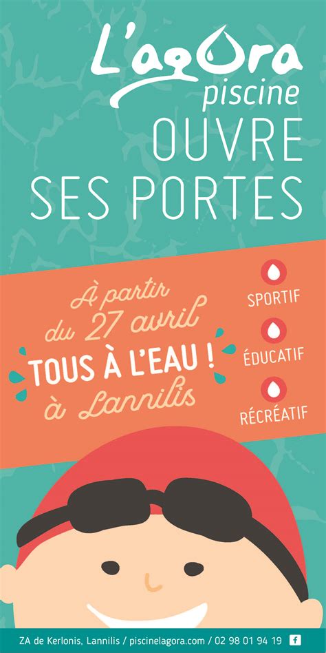Rédaction conception plan de communication piscine affichage annonce
