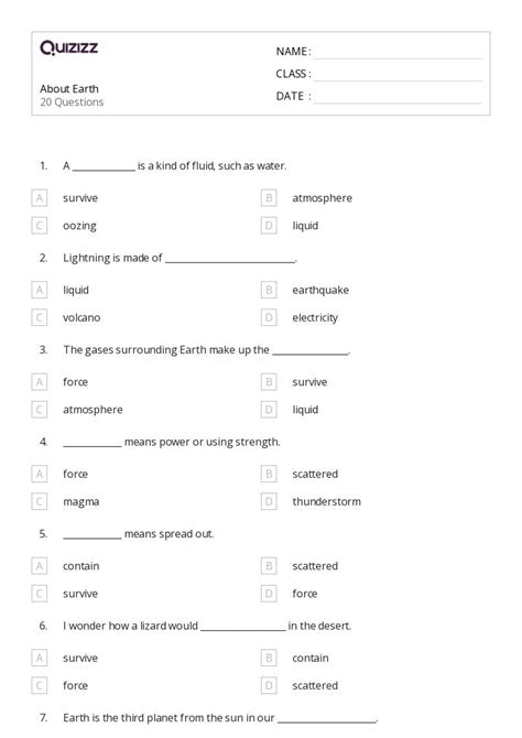 50 Science Worksheets For 3rd Class On Quizizz Free And Printable