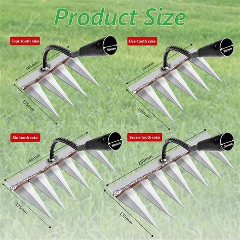 Rake Rake Taman Rake Besi Rake Penyiangan Besi Tugas Berat Rake Cangkul Besi Untuk Berkebun