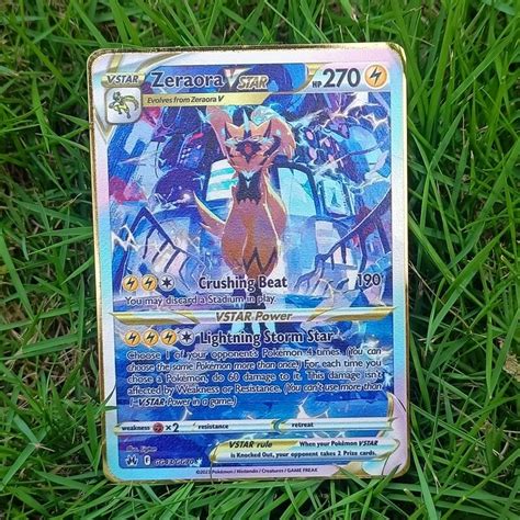 ใหม่การ์ดโลหะโปเกมอน Pikachu Charizard Eevee Vstar Pokemon En Iron Card
