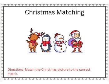 File Folder Activity Christmas Matching By MEGAN STIGTER TPT