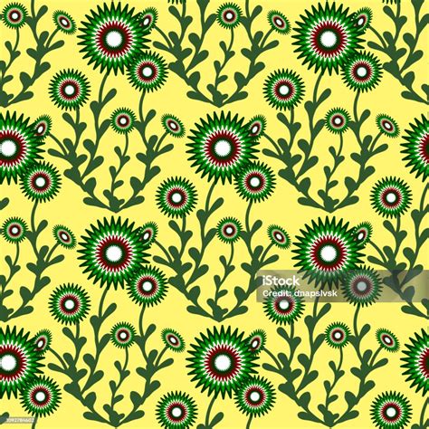Buket Bunga Dengan Warna Hijau Dan Abuabu Pada Warna Kuning Muda