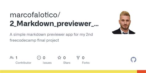 Github Marcofalotico Markdown Previewer App A Simple Markdown