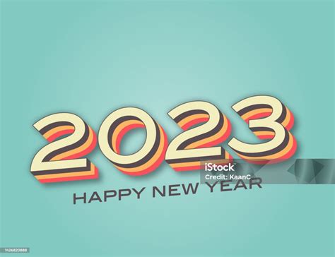2023 새해 복고풍 레터링 계절별 인사말 카드 템플릿 스톡 일러스트레이션 12월에 대한 스톡 벡터 아트 및 기타 이미지