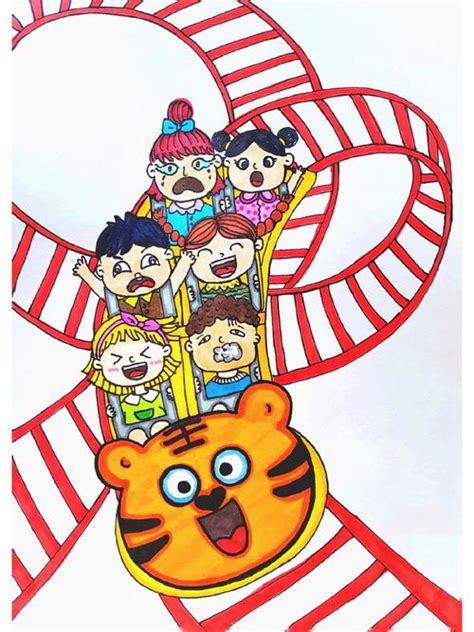 过山车简笔画步骤图简笔画图片大全