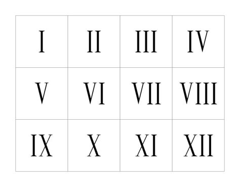 Set Of Roman Numerals Royalty Free Vector Image
