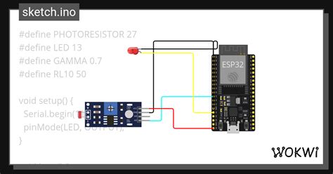 Photoresistor Wokwi Esp32 Stm32 Arduino Simulator
