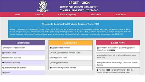 Cpget 2024 Exam Rules By Osmania University