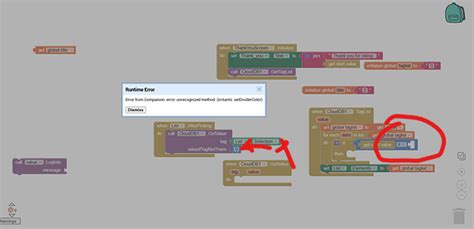 Error Unrecognized Method Help Me App Inventor For Ios Mit App