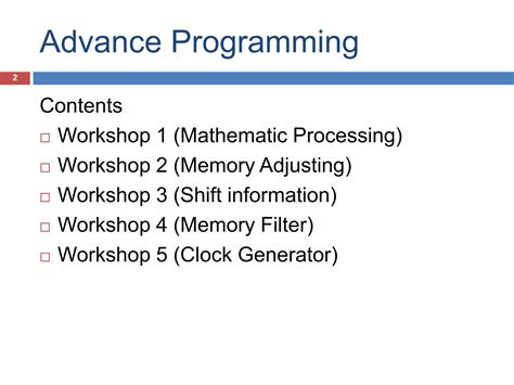 Microprocessor Week 8 Advance Programming Ppt