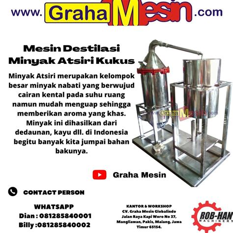 Mesin Destilasi Minyak Atsiri Kukus Kitchen Appliances Di Carousell