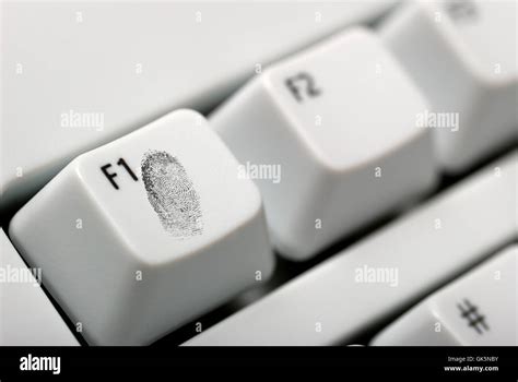 Keyboard And Fingerprint Stock Photo Alamy