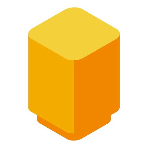 Premium Vector Yellow Cube Standing On One Corner With Rounded Edges
