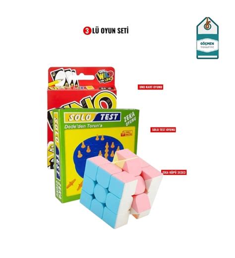 LÜ SET Uno Kartları Oyun Kartları Kart Oyunu Solo Test Zeka Oyunu Akıl Oyun Zeka Küpü Sabır Küpü