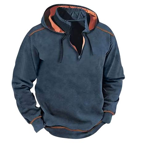 Amtdh Western Sweatshirts For Men Clearance Long Sleeve Solid Color