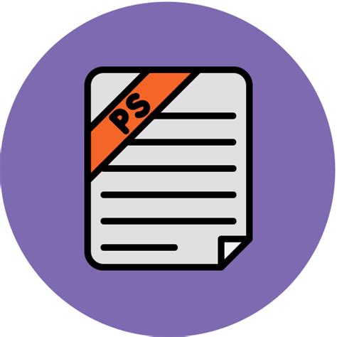 ps file generic color lineal color icon