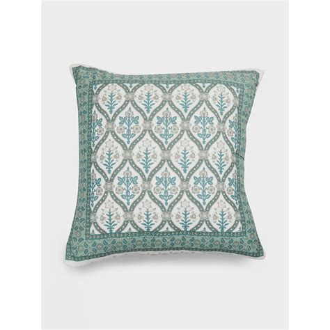 Buy Fabindia Advait Cotton Printed Cushion Cover Online