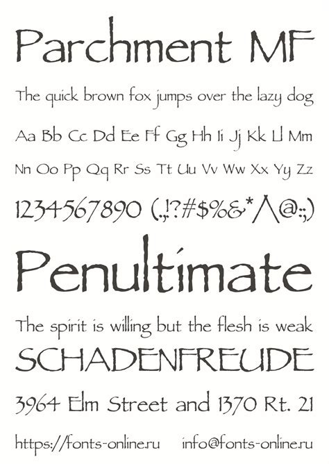 Parchment Mf Font