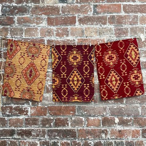 Tribal Kilim Pattern Chenille Jacquard Upholstery Fabric For Interior