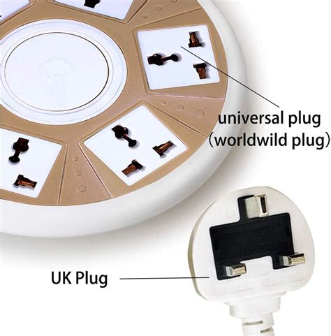 Gpfattry 6 Way Switch Socket Adapter Extension Adapter Multi Switched