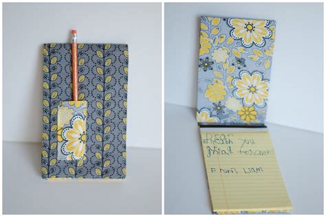 Beth Being Crafty Fabric Covered Notebook With Pen Pocket