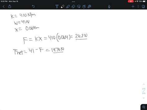 Solved An Ideal Spring With A Constant K Of 510 Nm Has A Relaxed