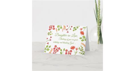 Daughter In Law Birthday Flowers Religious Card Zazzle