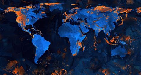 Premium Photo Futuristic Digital World Map Interface Detailed Visualization Of Global