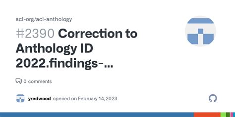 Correction To Anthology Id 2022findings Emnlp185 · Issue 2390 · Acl