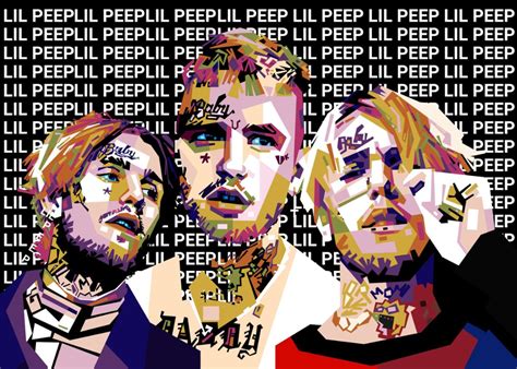 Lil Peep Pop Art Poster Print By Baturaja Vector Displate Pop Art Posters Poster Art Metal
