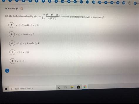 Solved Question 24 Let Gbe The Function Defined By Gx D