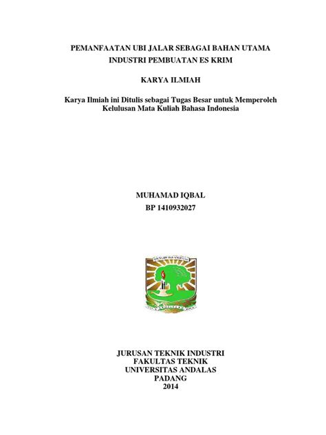 Contoh Karya Ilmiah Pdf