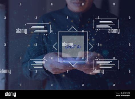 Chat With Artificial Intelligence Man Using Ai Smart Robot Technology