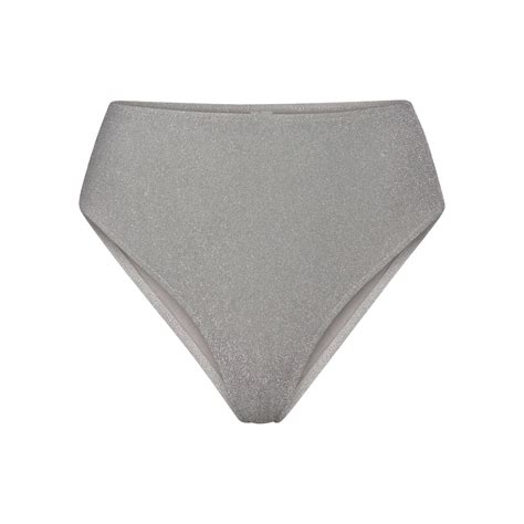 Skims Glitter Swim Mid Waist Bottom Cheapest Nickel Womens Swim