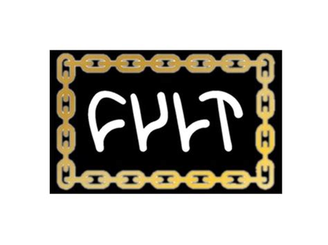 Cult Chain Logo Sticker Blackgold Kunstform Bmx Shop And Mailorder