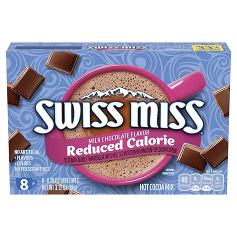 Swiss Miss Milk Chocolate Flavor Reduced Calorie Hot Cocoa Mix 039 Oz