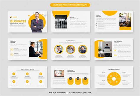 Шаблон презентации Business Powerpoint или слайд презентации профиля компании Премиум векторы