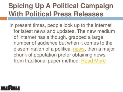 How To Write A Political Press Release
