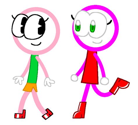 Classic Amy And Amy Rose As Stick Figures By Enophano On Deviantart